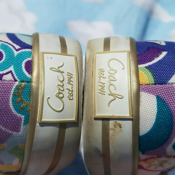 Coach | Shoes | Gold Multi Coach Tennis Shoes | Poshmark